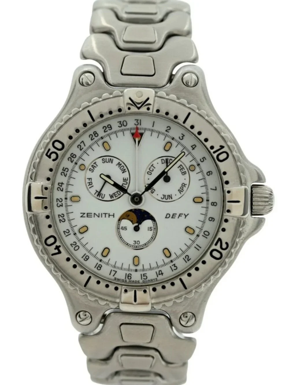 Zenith | Accessories | Zenith 39mm Mens Defy Triple Calendar White Moon ...